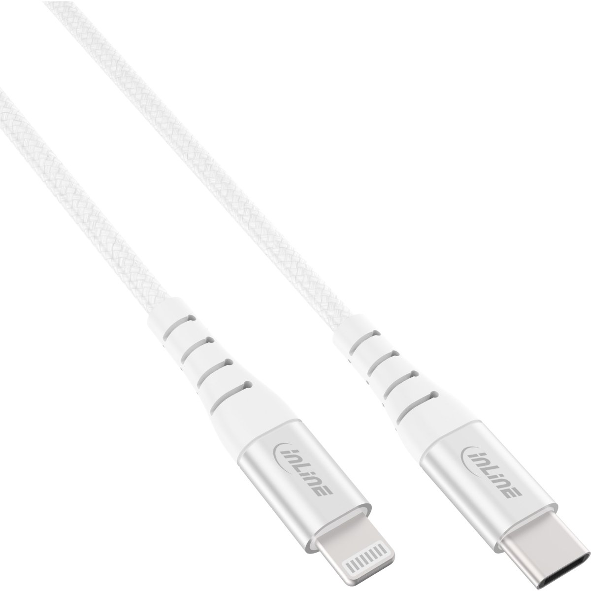 InLine® USB-C Lightning cable, for iPad, iPhone, iPod, silver/aluminium ...
