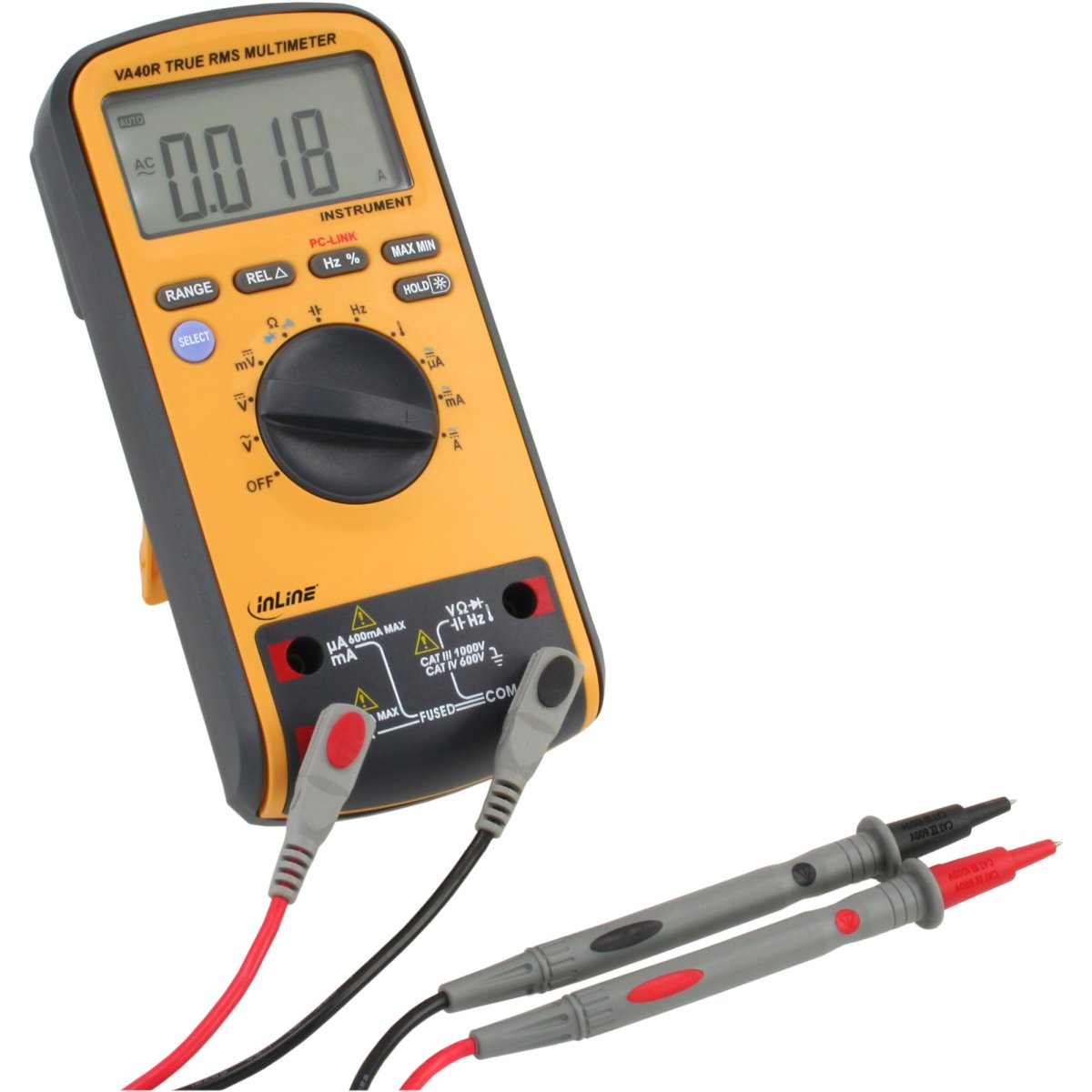 InLine® Digital Multimeter with USB to PC data transfer and RMS ...