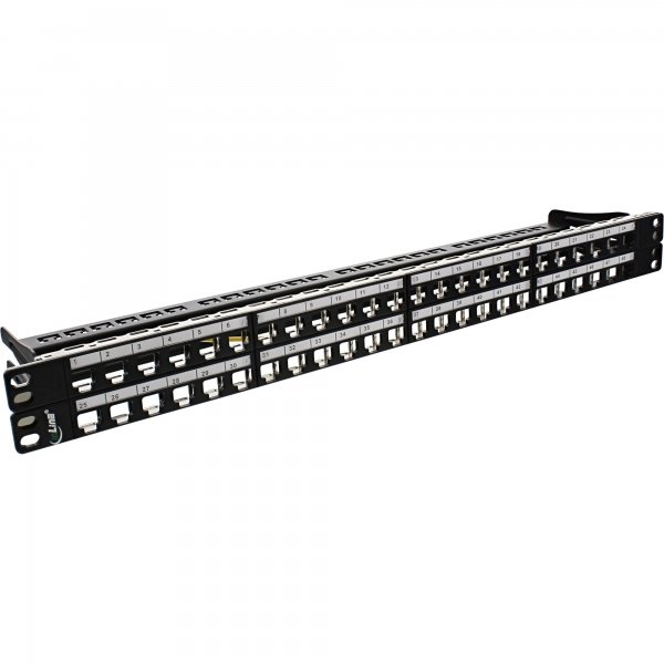 InLine® Blank Patch Panel 19" for 48 Port RJ45 Keystones 1U black ...